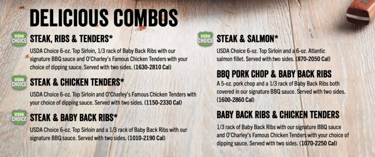 O'Charley's Menu Prices + Free Appetizer Offer (2024)