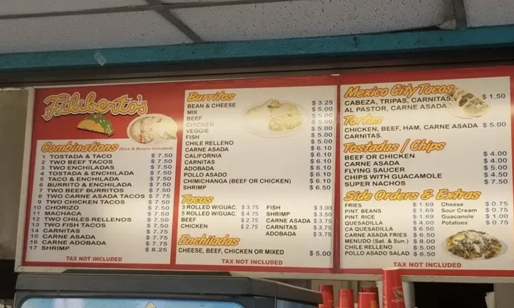 Filiberto's Menu Prices & Daily Specials (2024)